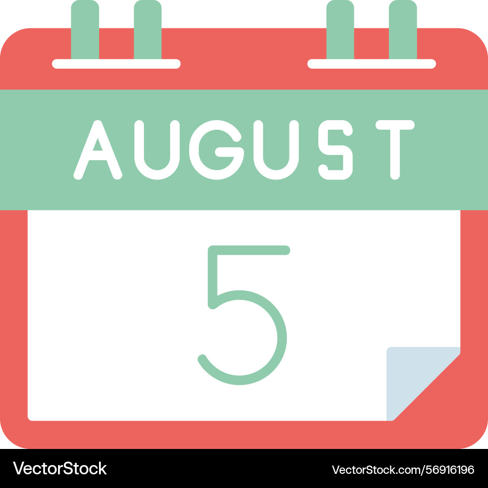 August 5 icon Royalty Free Vector Image - VectorStock