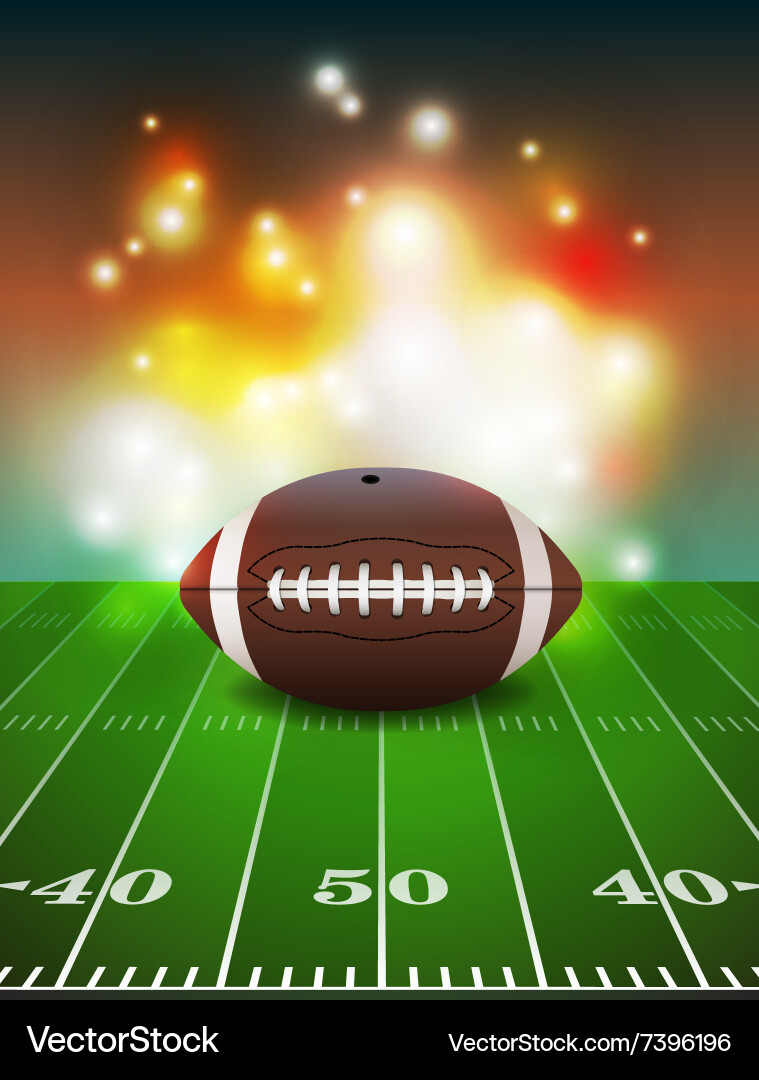 Football Field Scene Royalty Free Vector Image