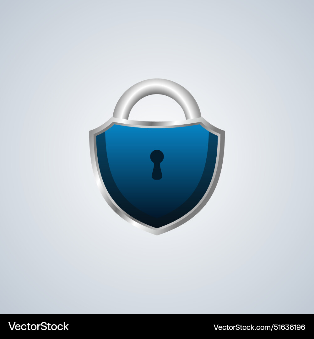 Insurance logo with lock concept Royalty Free Vector Image