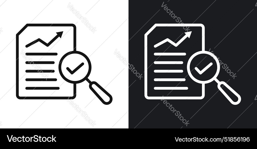Overview icon set in black and white outlines Vector Image