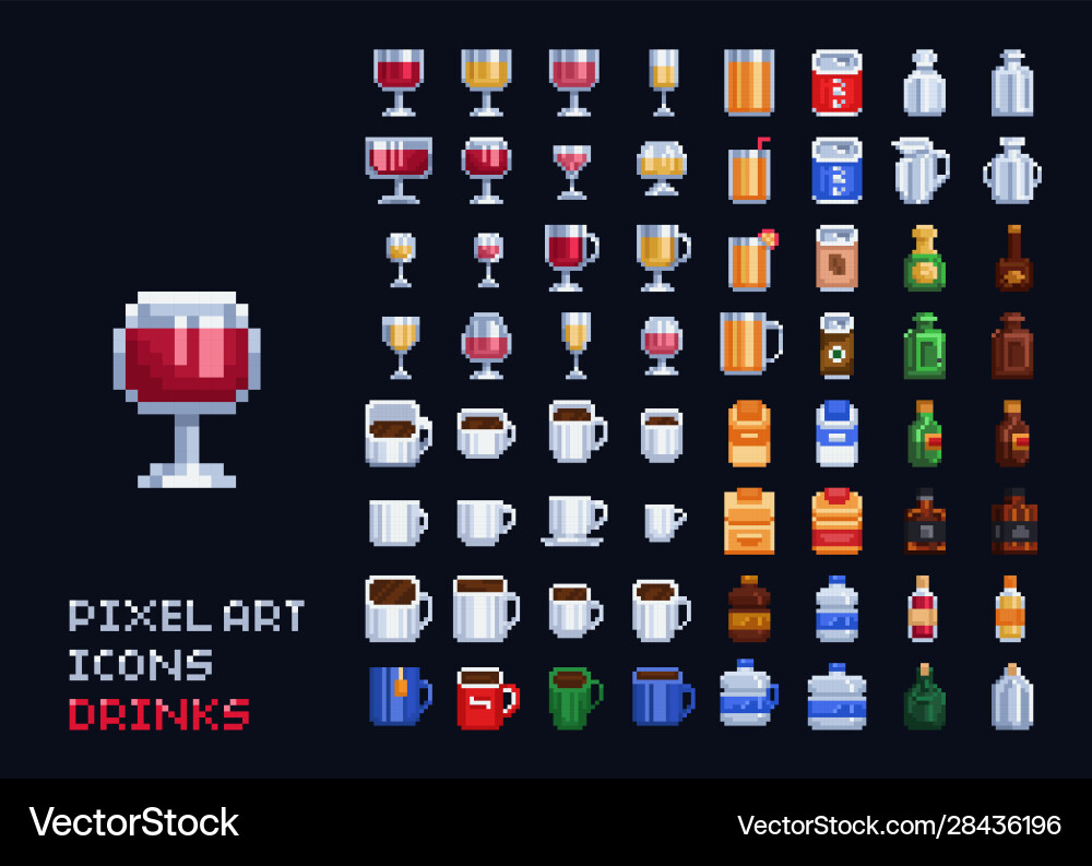 Pixel art - hot cold Royalty Free Vector Image