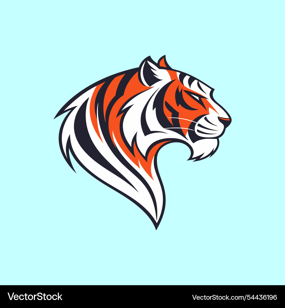 Tiger head logo Royalty Free Vector Image - VectorStock