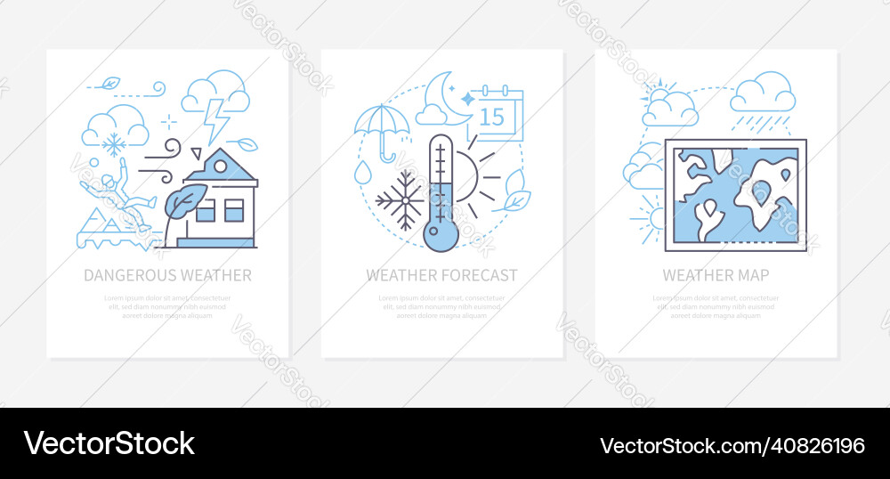 Weather forecast - modern line design style Vector Image