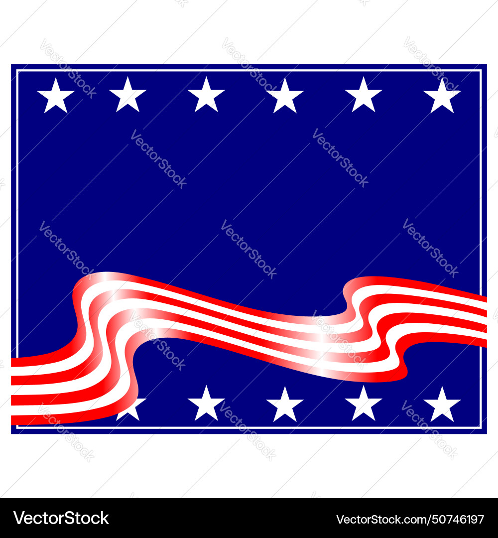 American flag symbols background Royalty Free Vector Image