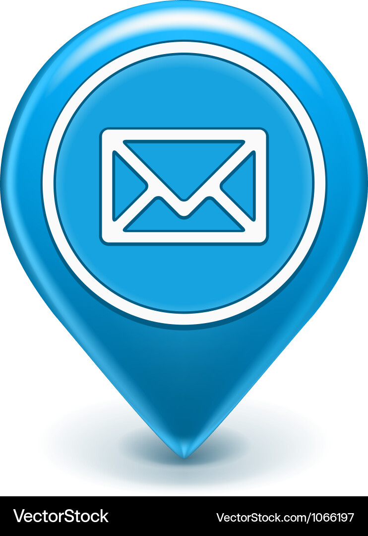 Email map location icon Royalty Free Vector Image