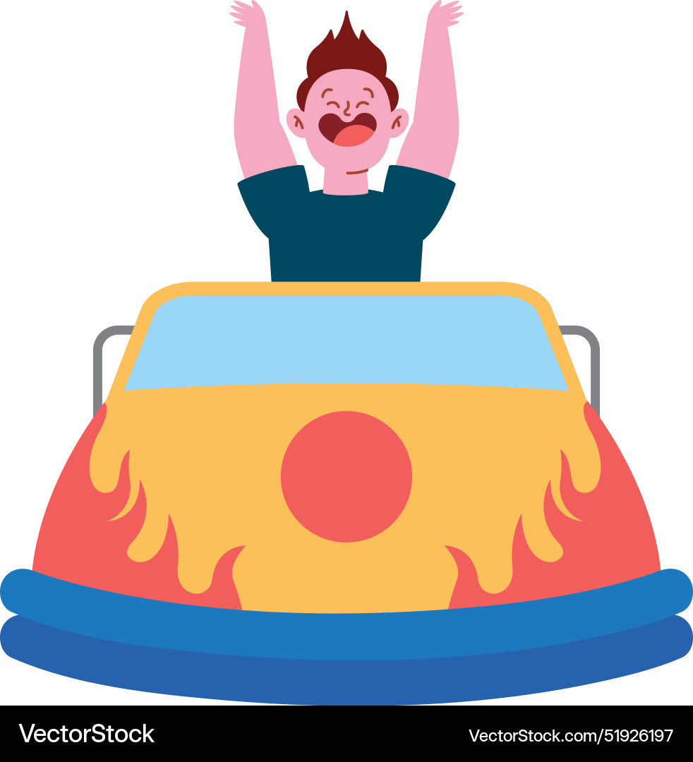 Man on the roller coaster Royalty Free Vector Image