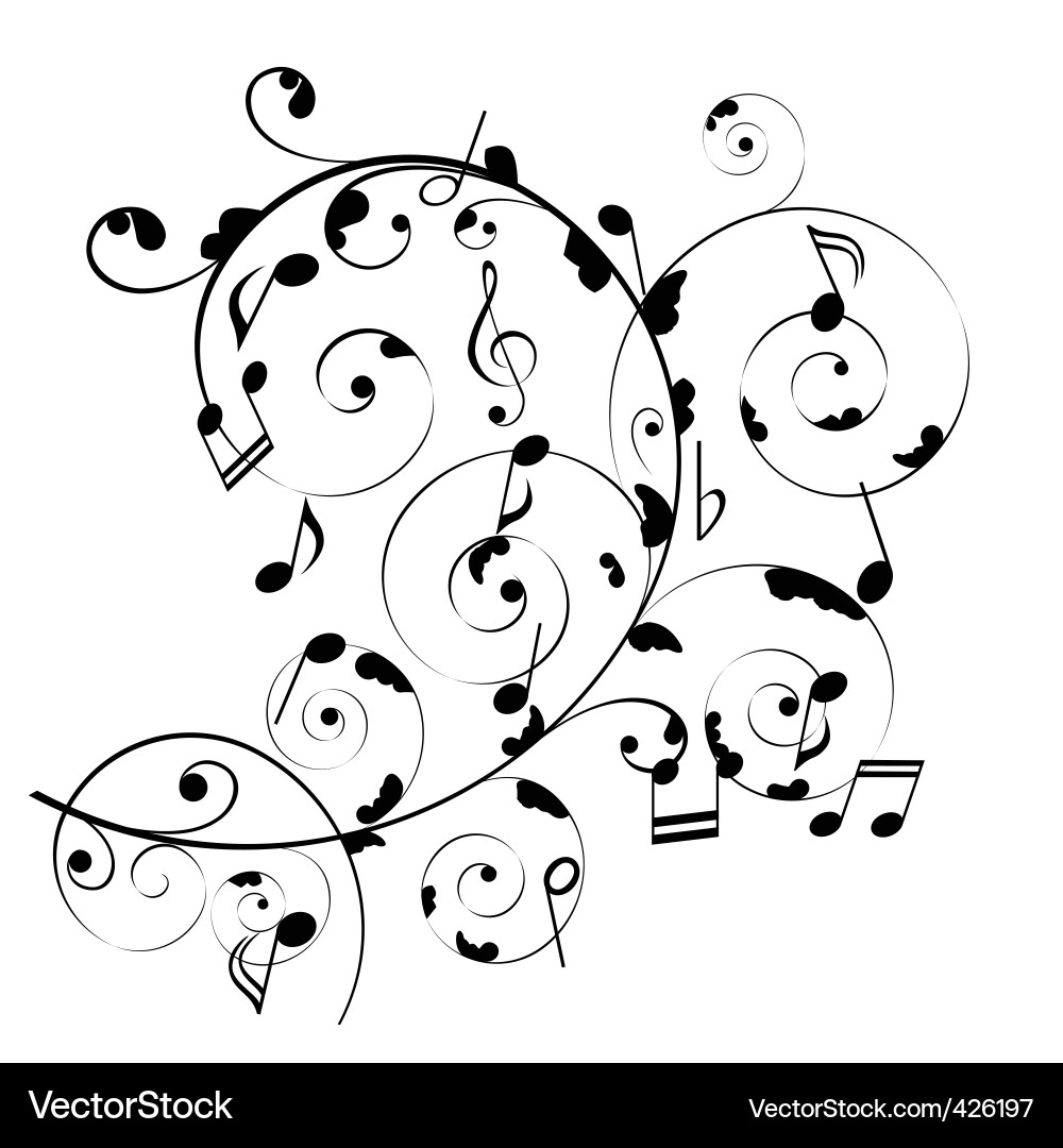 Music Note Flourish Vector Images (over 100)