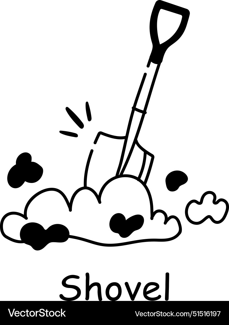 Shovel Royalty Free Vector Image - VectorStock