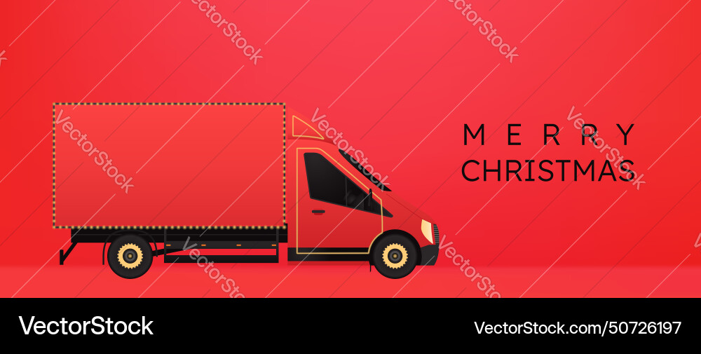 Transportation delivery service on christmas Vector Image