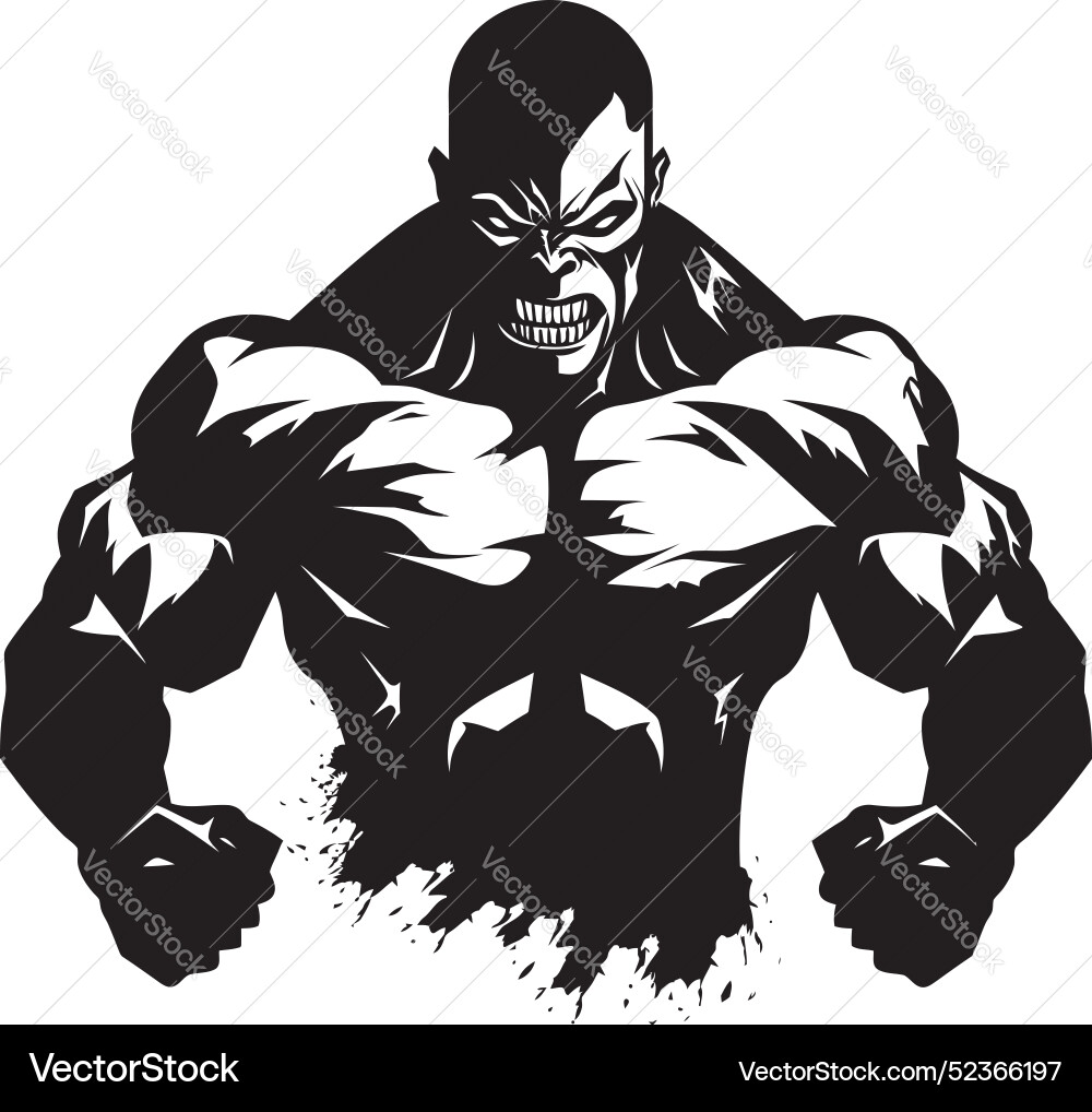 Zombie gym logo icon risen bodybuilder black Vector Image