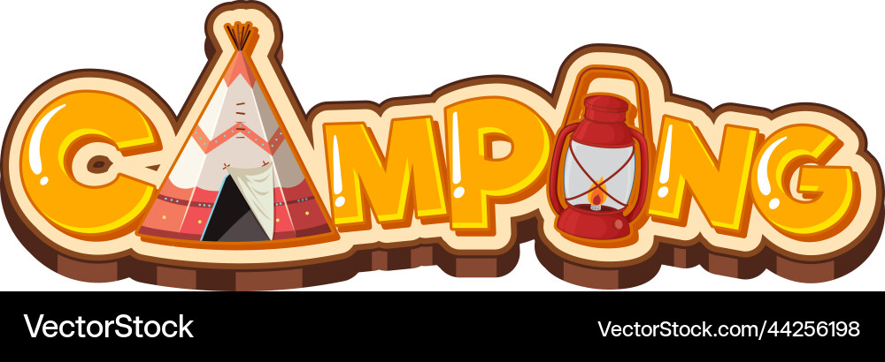 Camping Word Art Royalty Free Vector Image - VectorStock