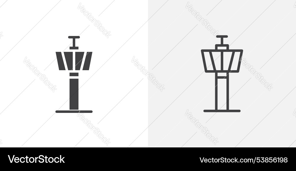 Control tower icon set Royalty Free Vector Image
