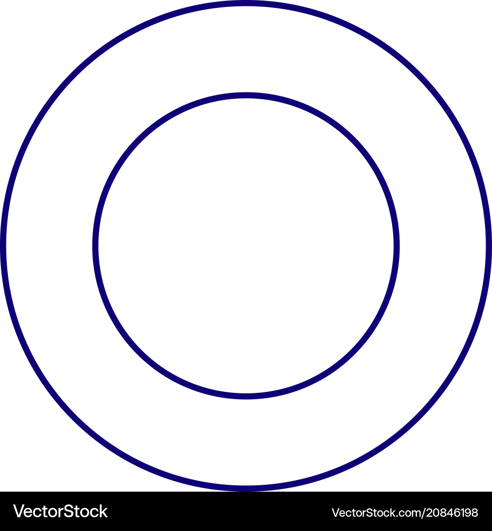 Double round frame template Royalty Free Vector Image