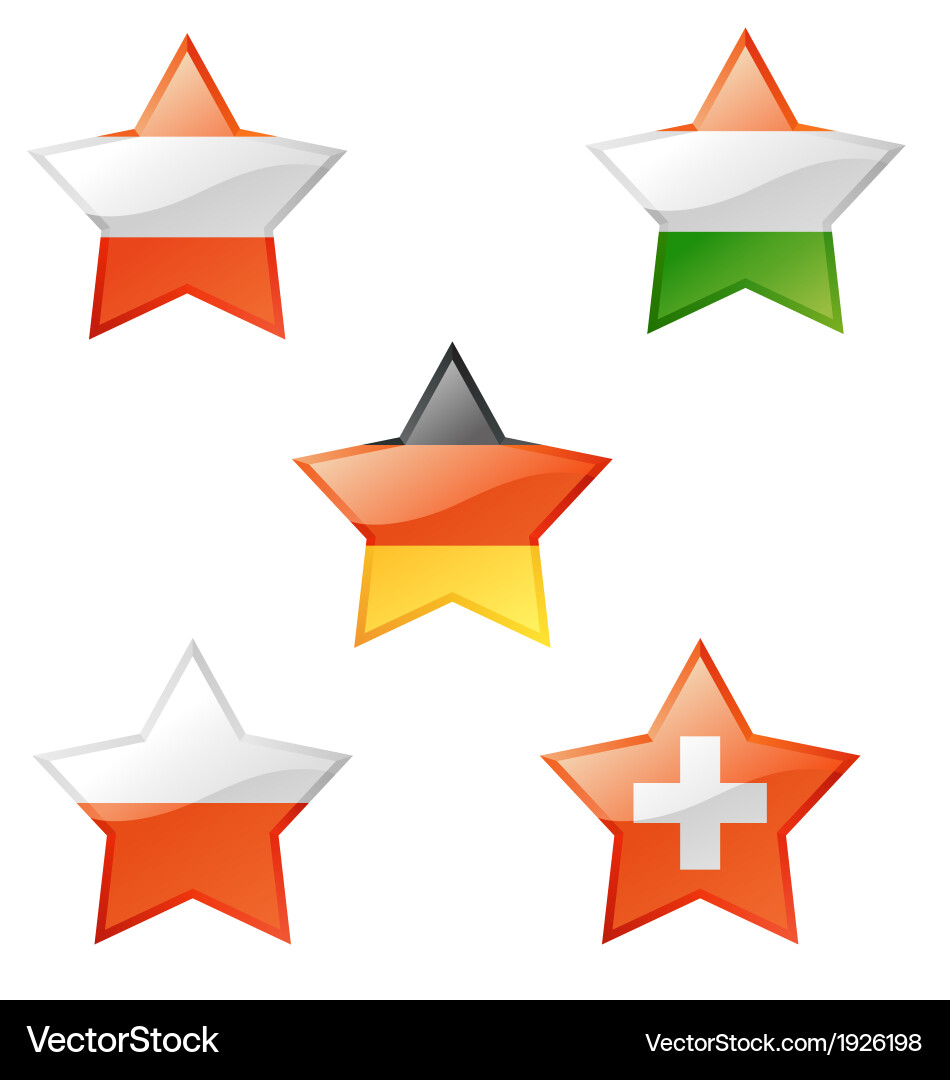 Flags star Royalty Free Vector Image - VectorStock