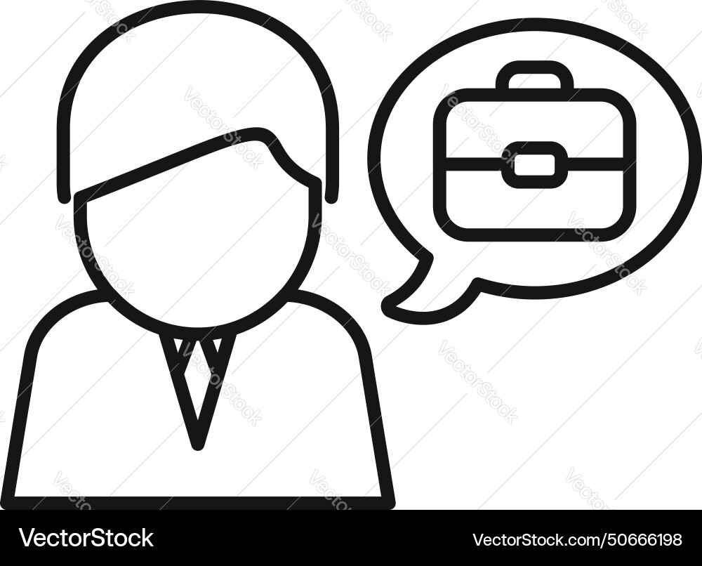 Question new job post icon outline best Royalty Free Vector