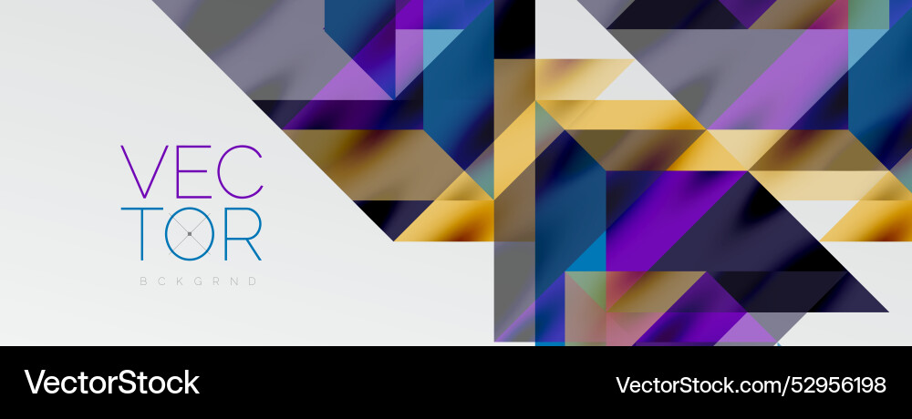 Tech minimal overlapping triangle shapes elements Vector Image