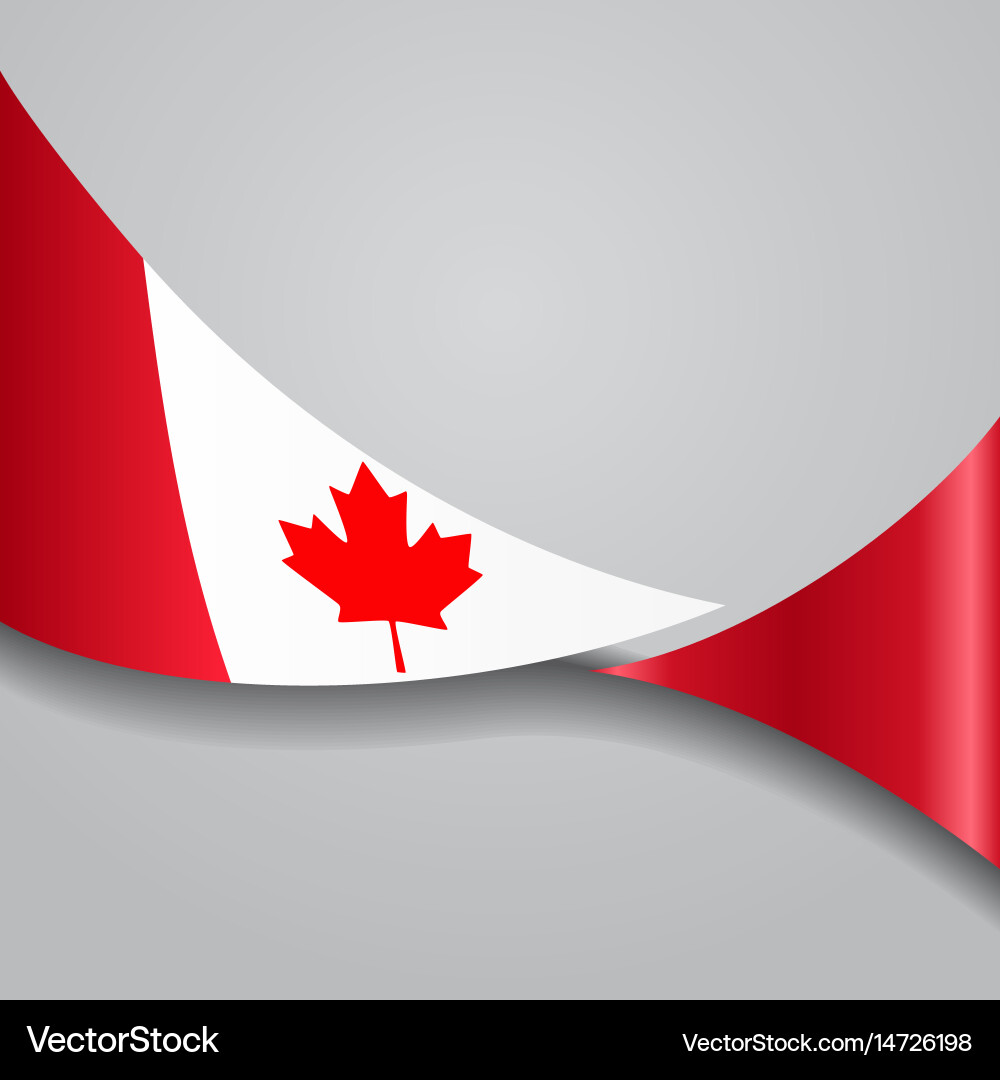 Wavy Canadian Flag Royalty Free Vector Image - VectorStock