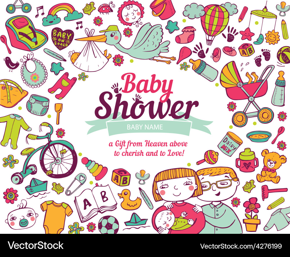 Baby shower Royalty Free Vector Image - VectorStock
