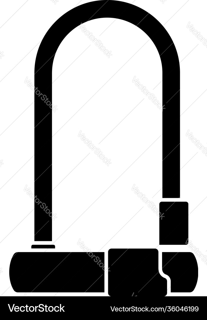 Bike lock icon Royalty Free Vector Image - VectorStock