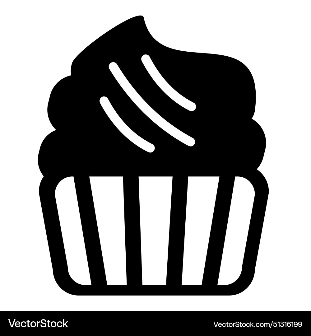 Cupcake muffin logo design in minimalistic style Vector Image