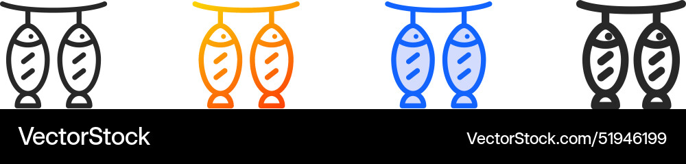 Dried iconthin linear gradient blue stroke Vector Image