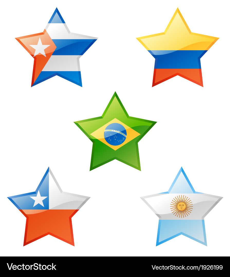 Flags star Royalty Free Vector Image - VectorStock