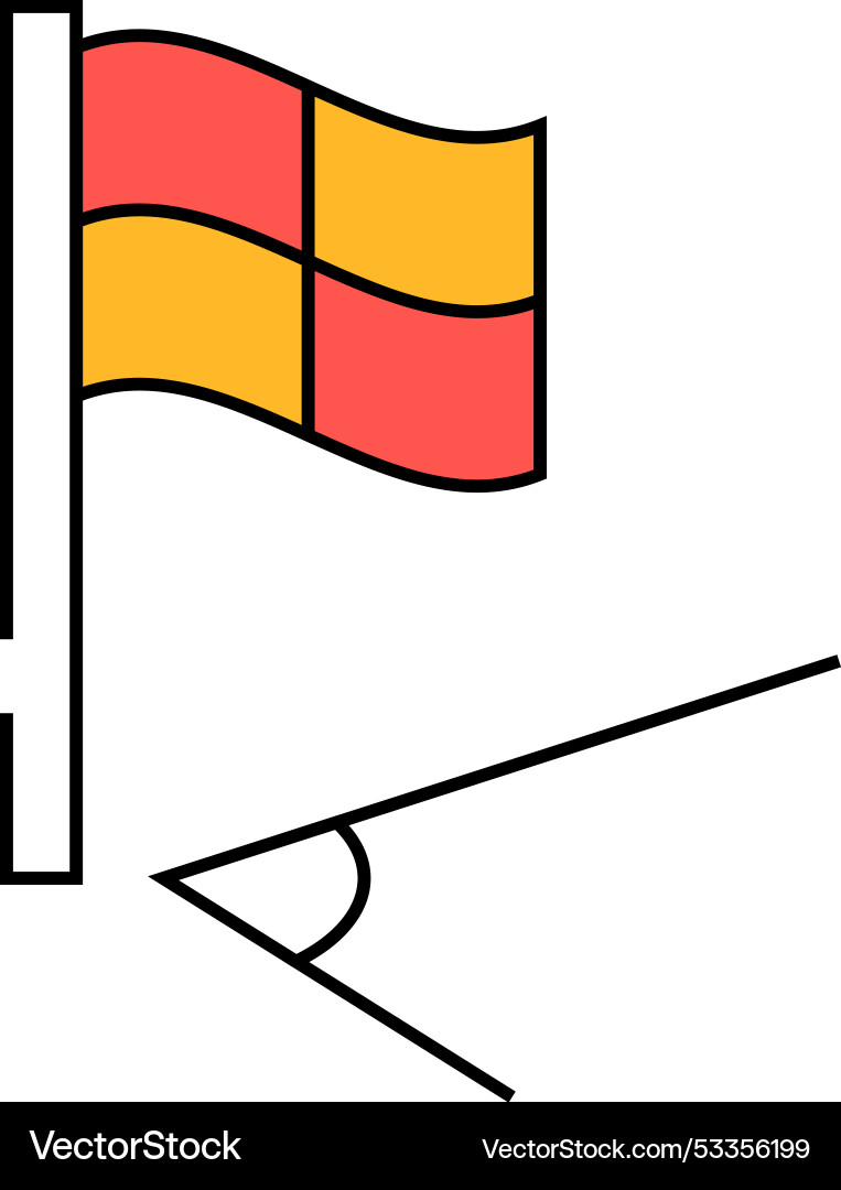 Map flag icon color Royalty Free Vector Image - VectorStock