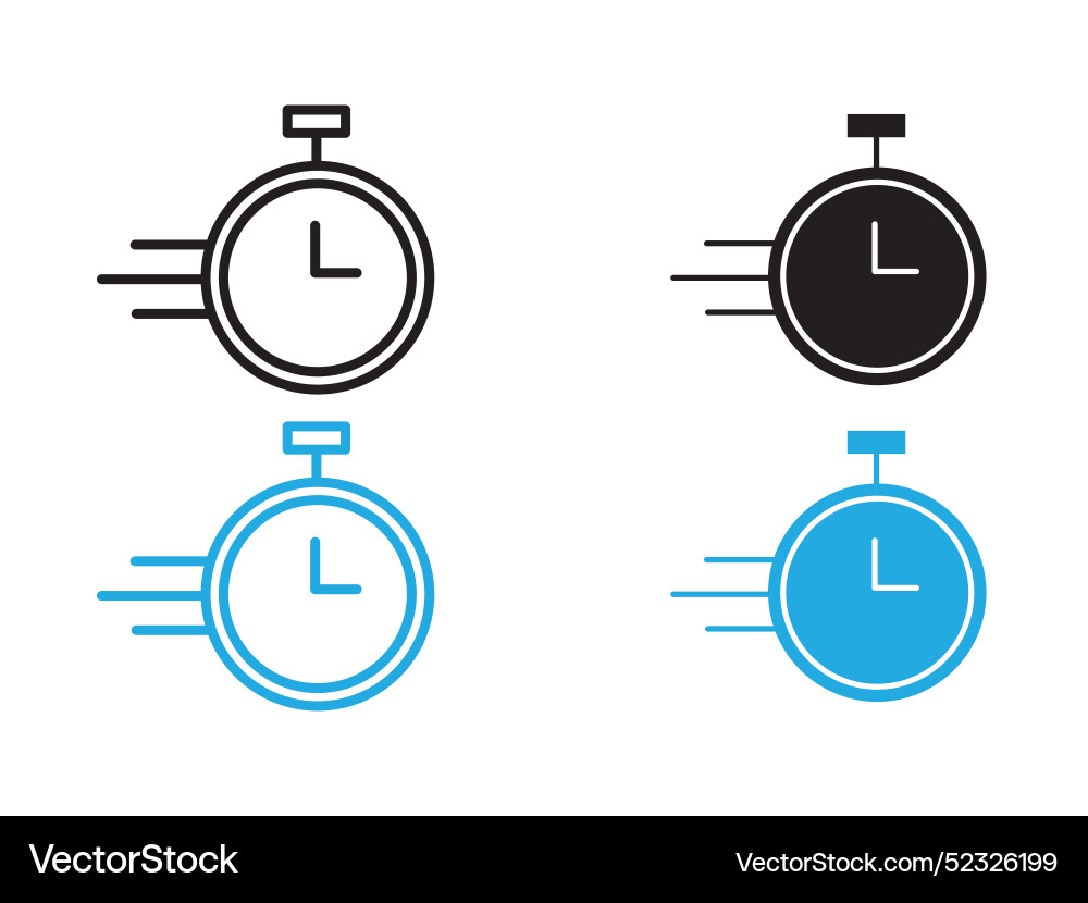 Quick response icon black and white outline sign Vector Image