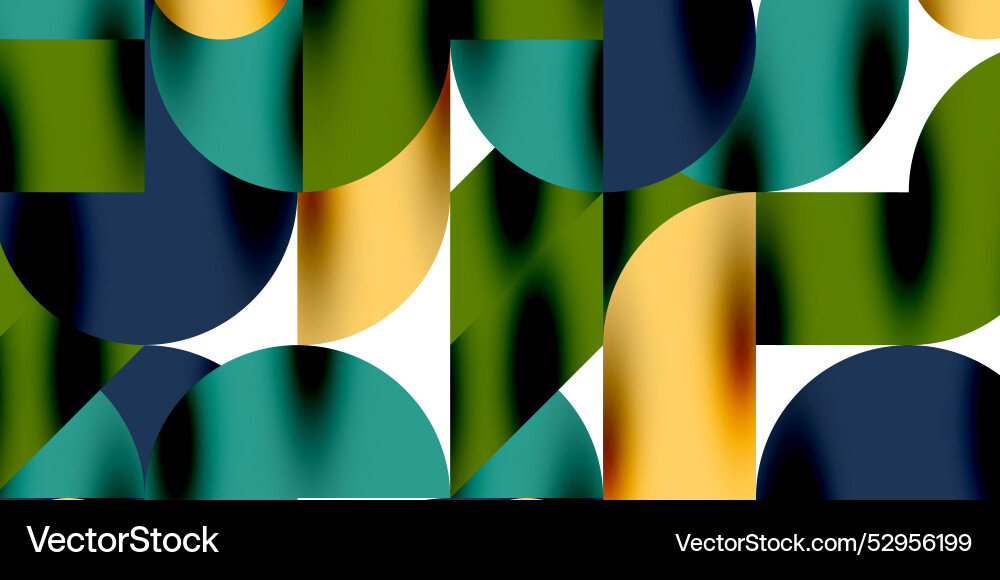 Tech minimal circular shapes geometric art Vector Image