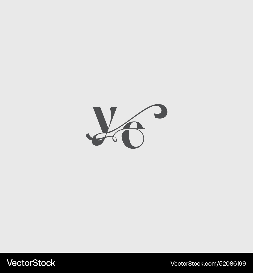 Ye letter simple and minimalism classy black Vector Image