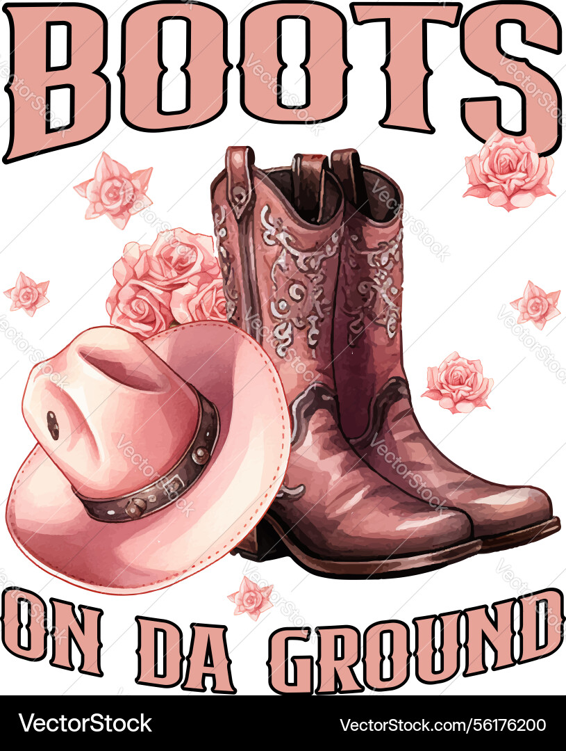 Boots on da ground Royalty Free Vector Image - VectorStock