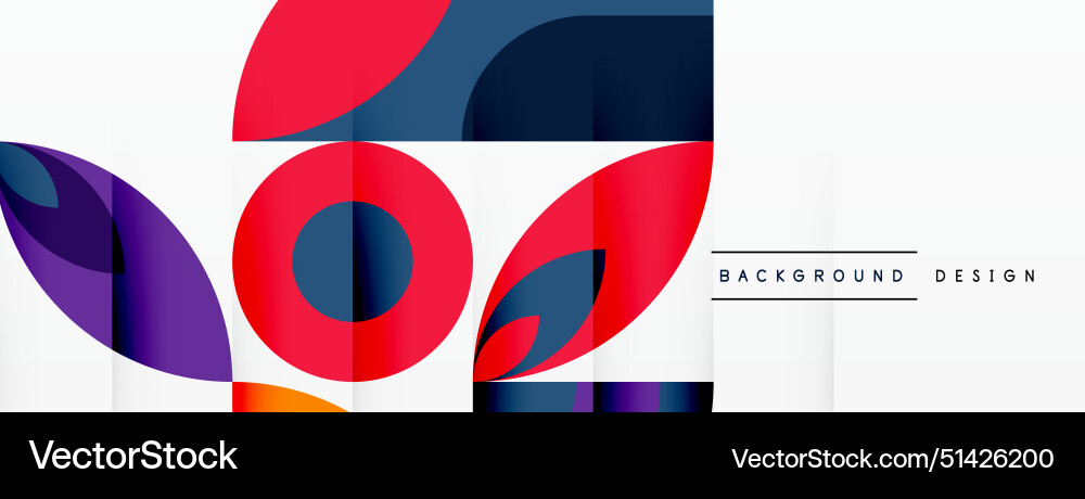 Circles and petals geometric beautiful abstract Vector Image