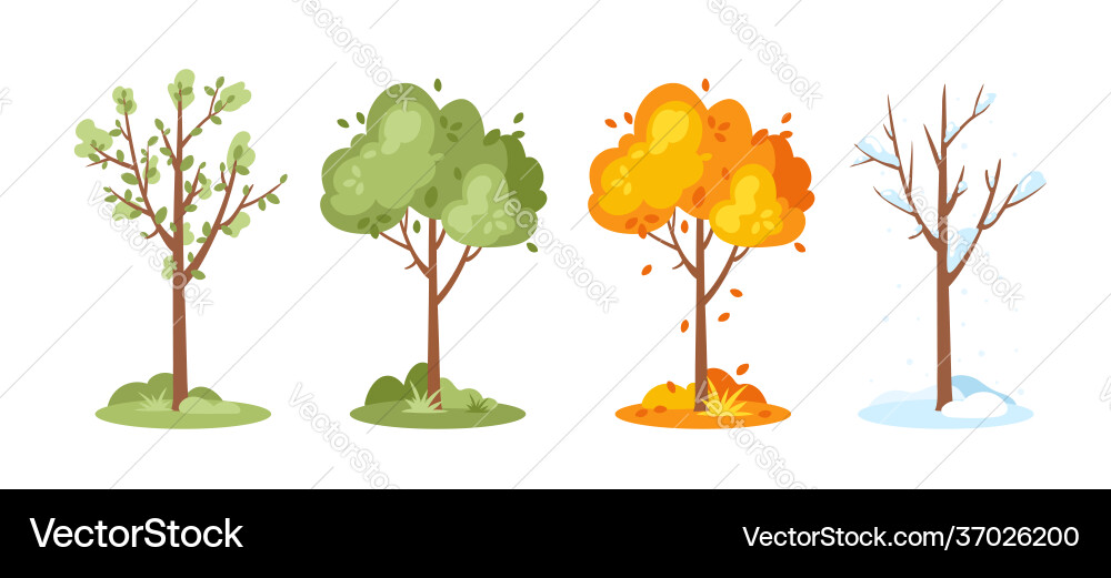 Four seasons Royalty Free Vector Image - VectorStock