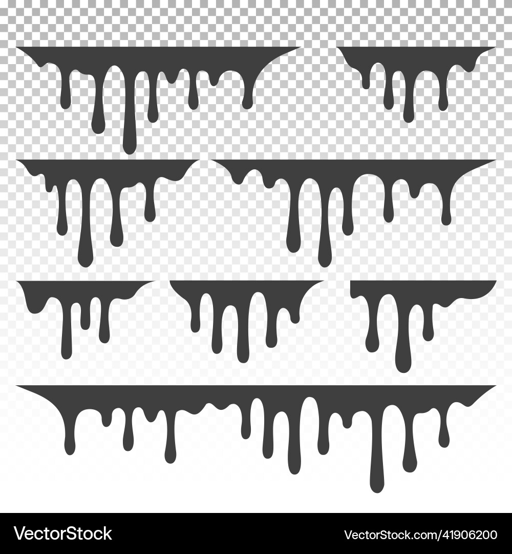 Liquid dripping shapes Royalty Free Vector Image