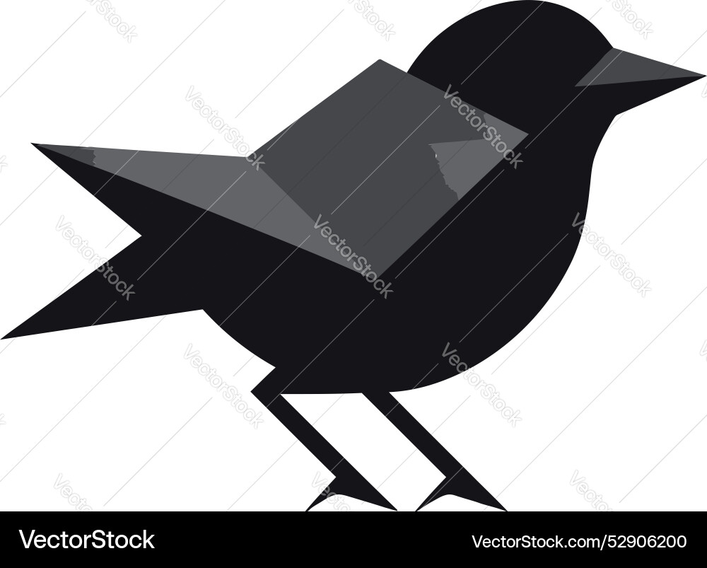 Simplistic songbird serenade emblematic symbol Vector Image