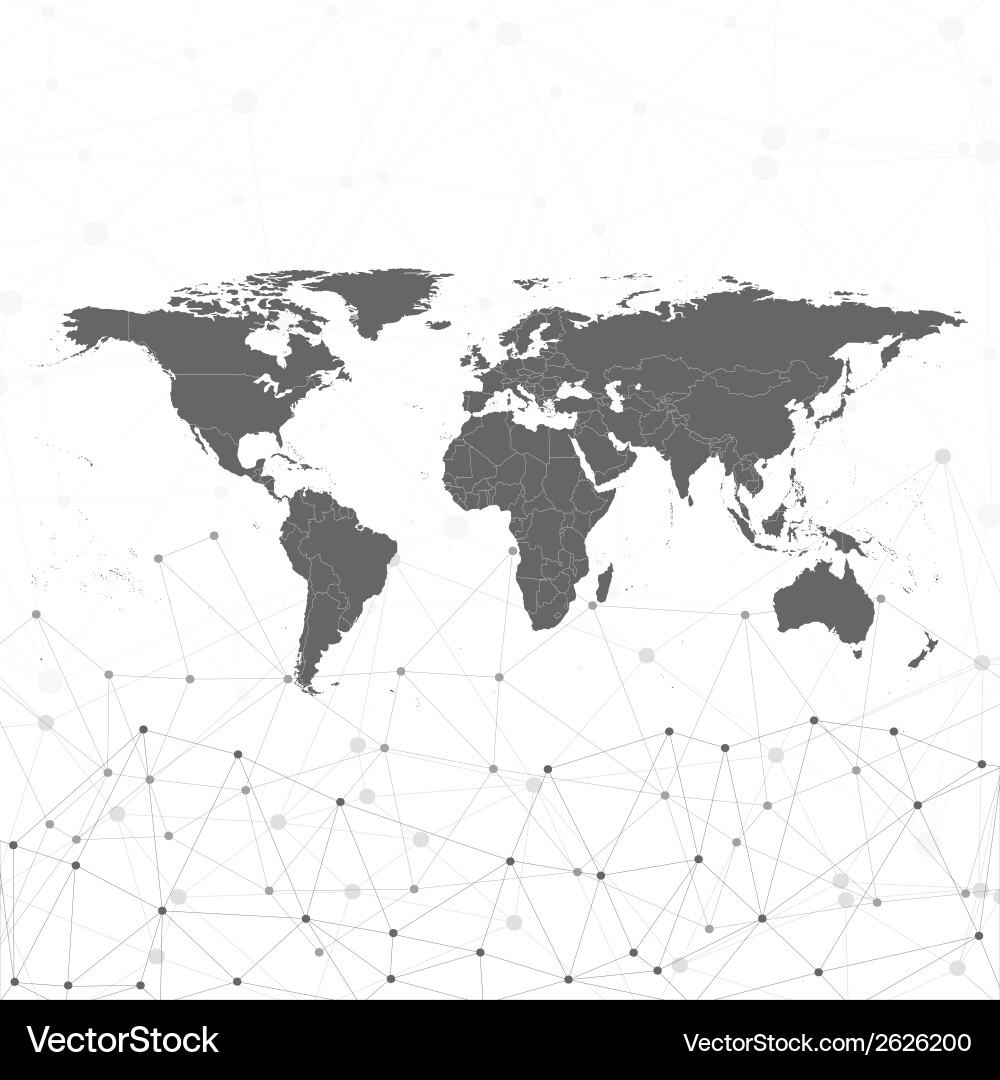 World map for communication Royalty Free Vector Image