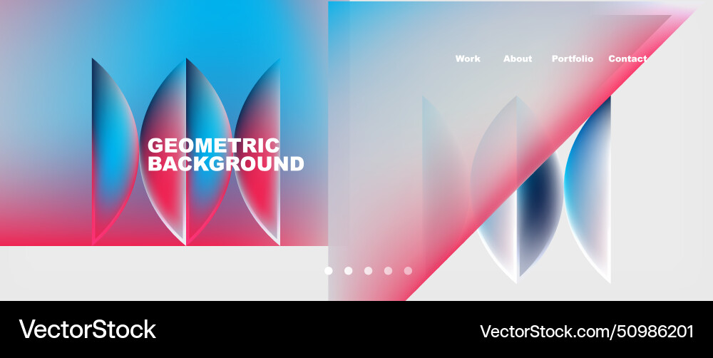 Colorful gradients with abstract geometric shapes Vector Image