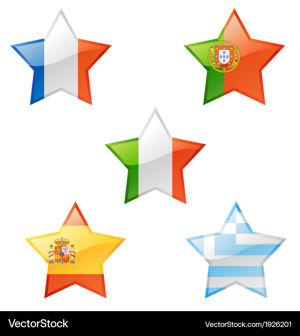 Flaggen Stern Lizenzfreies Vektorbild - VectorStock