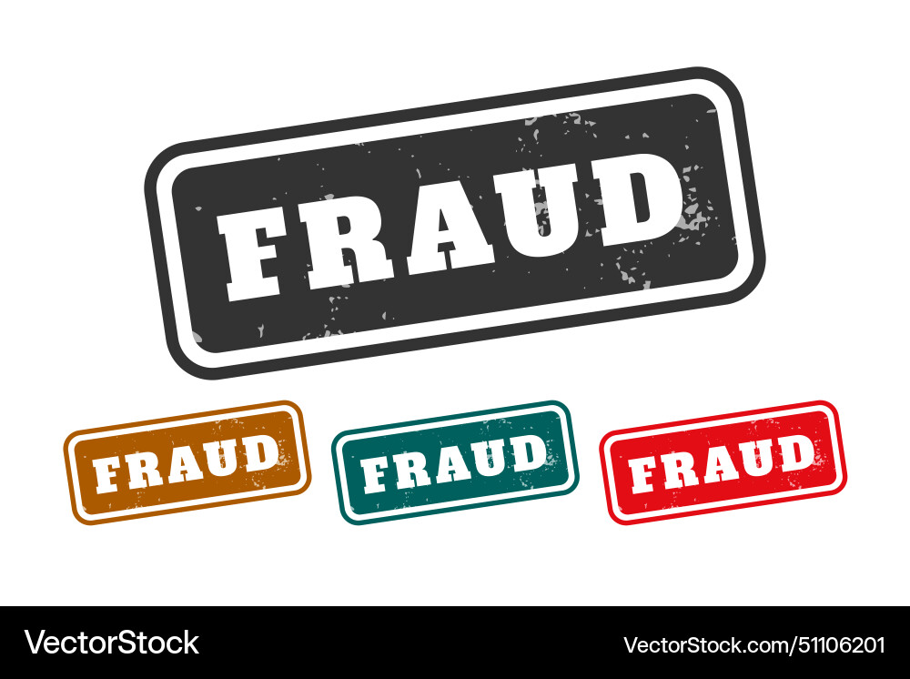 Fraud alert warning labels for your internet Vector Image