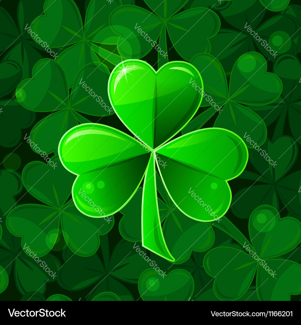Green Clover Shamrock Background Royalty Free Vector Image