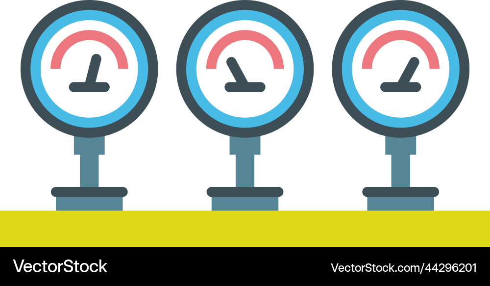 Industrial gauges icon round pressure indicators Vector Image