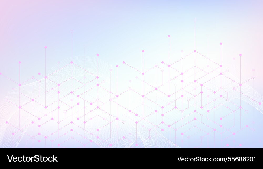 Molecular abstract structure and genetic Vector Image