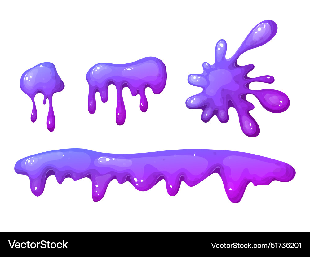Splat slime mucus sticky liquid goo spots Vector Image