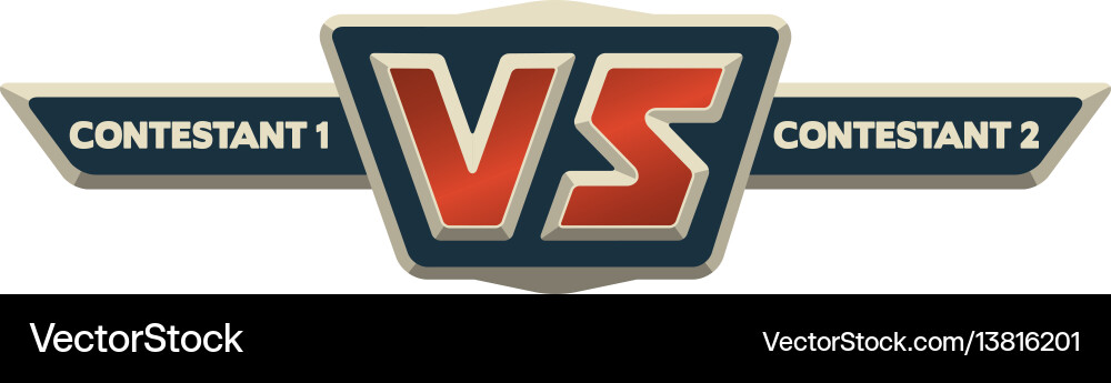 Vs logo versus board of rivals Royalty Free Vector Image