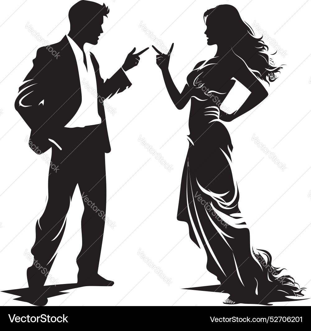 Wrathful waves dynamic of couples wrath Royalty Free Vector