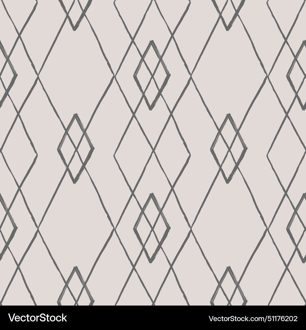 Argyle pattern from brush strokes diamond Vector Image