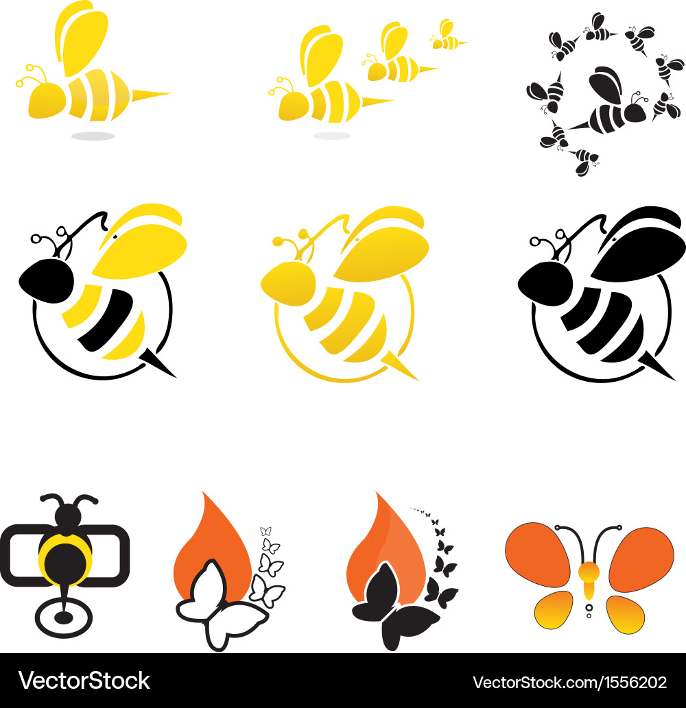 Abstract Bee Vector Images (over 17,000)
