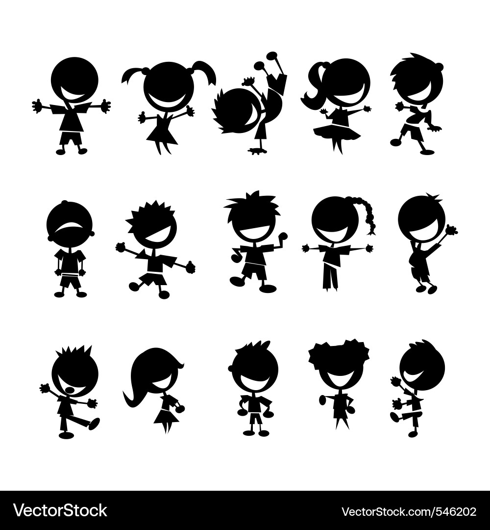 Dancing Cartoon Silhouette Vector Images (over 7,900)