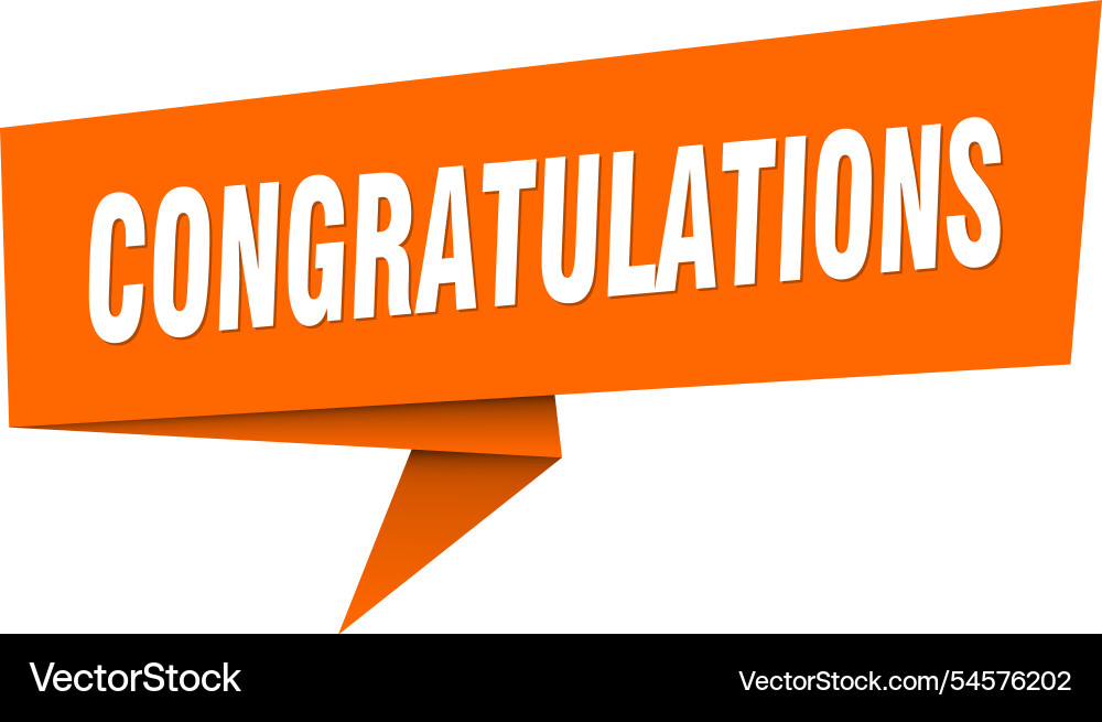 Congratulations banner congratulations speech Vector Image