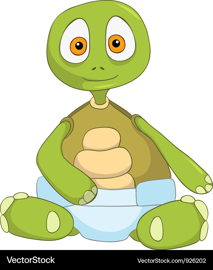 Cute Baby Turtle Royalty Free Vector Image - VectorStock